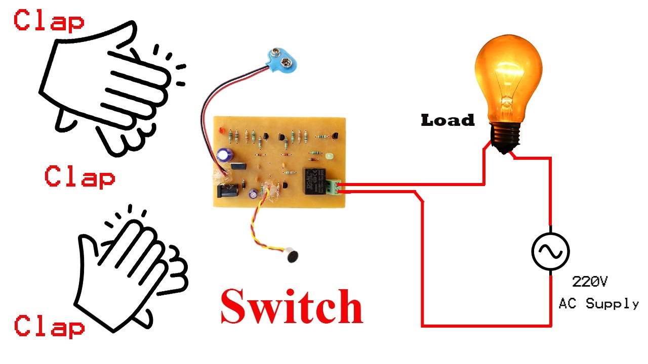 Clap Switch Circuit Electronic Project Using 555 Timers