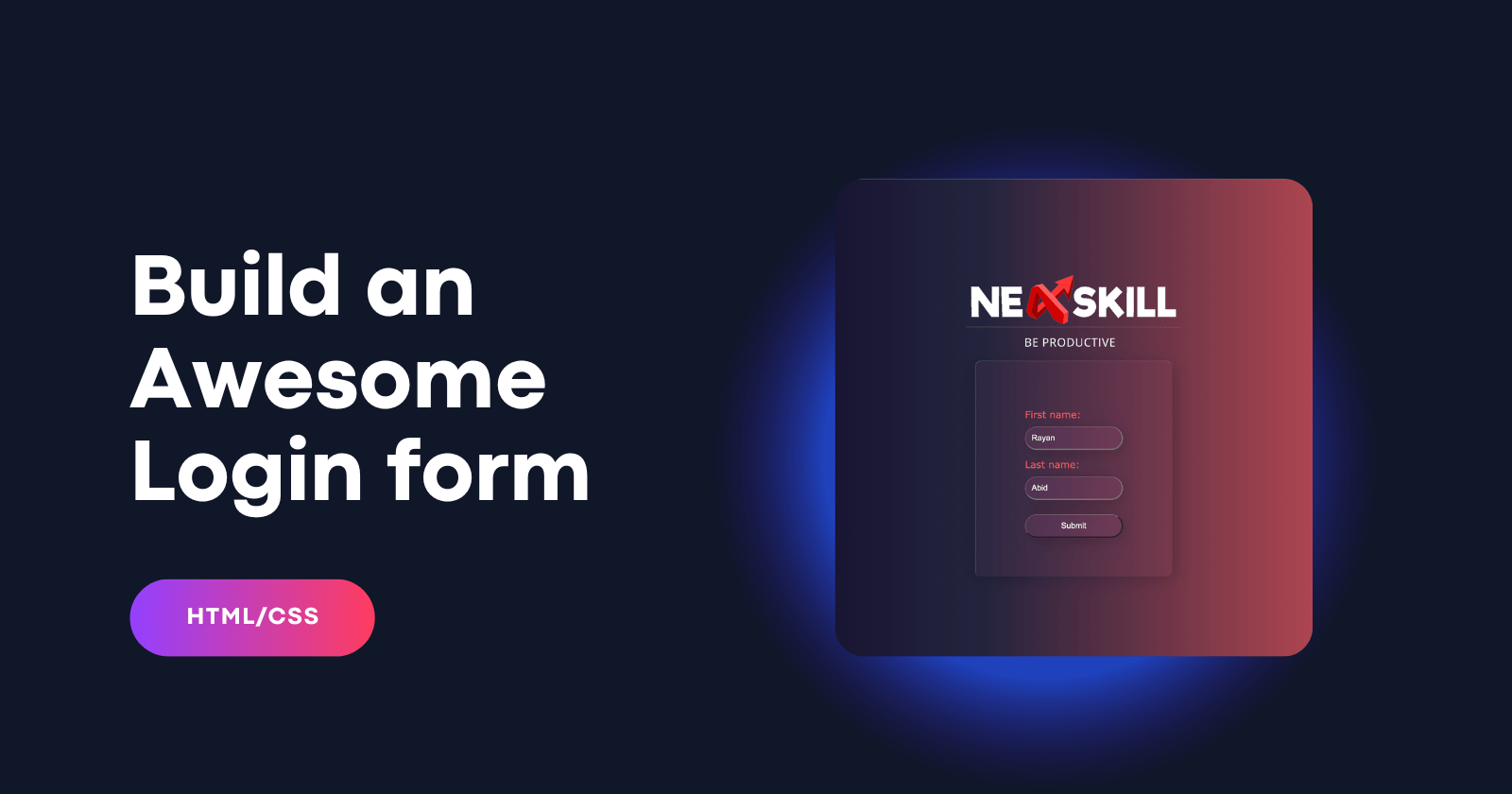 Build An Awesome Login Form Using Html Css
