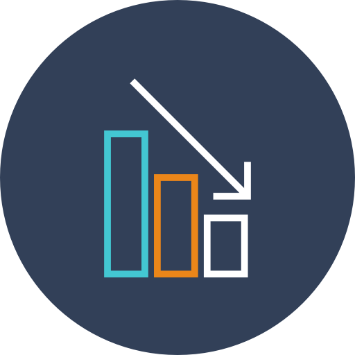 Decrease Decreasing Graph Bars Computer Business And Finance Icon - Download Gorgeous Gradient Wallpaper | Ultra HD