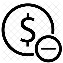Decrease Money Line Icon 24818642 Png - Geometric Texture Collection - Ultra HD Quality