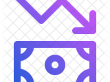 Money Decrease Icon Download In Gradient Style