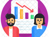Free Population Decrease Chart Icon Of Flat Style Available In Svg