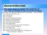 Genericservlet Class Codebrideplus