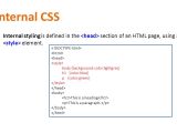 Internal Css Codebrideplus