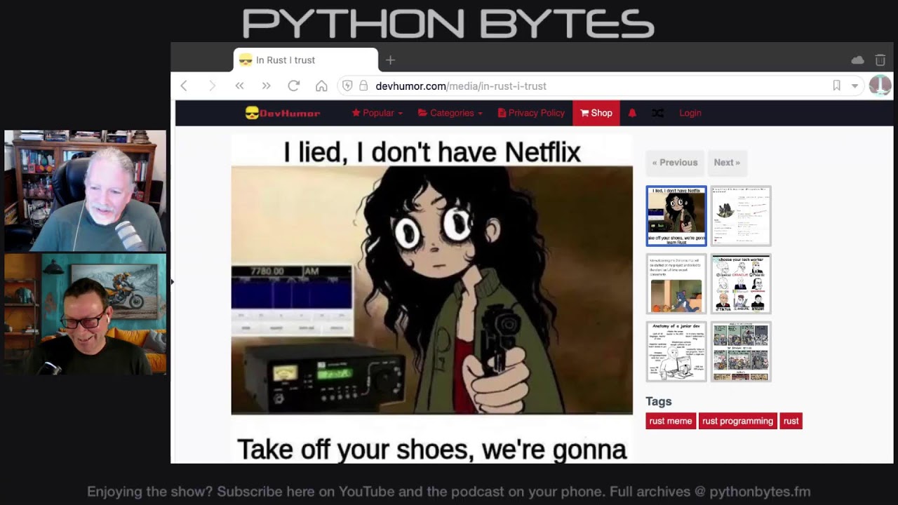 Episode 391 A Weak Episode Python Bytes Podcast