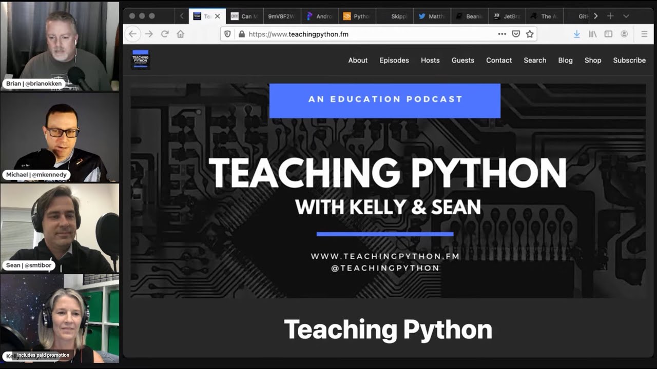 Episode 226 Teaching Python Podcast On The Podcast Python Bytes