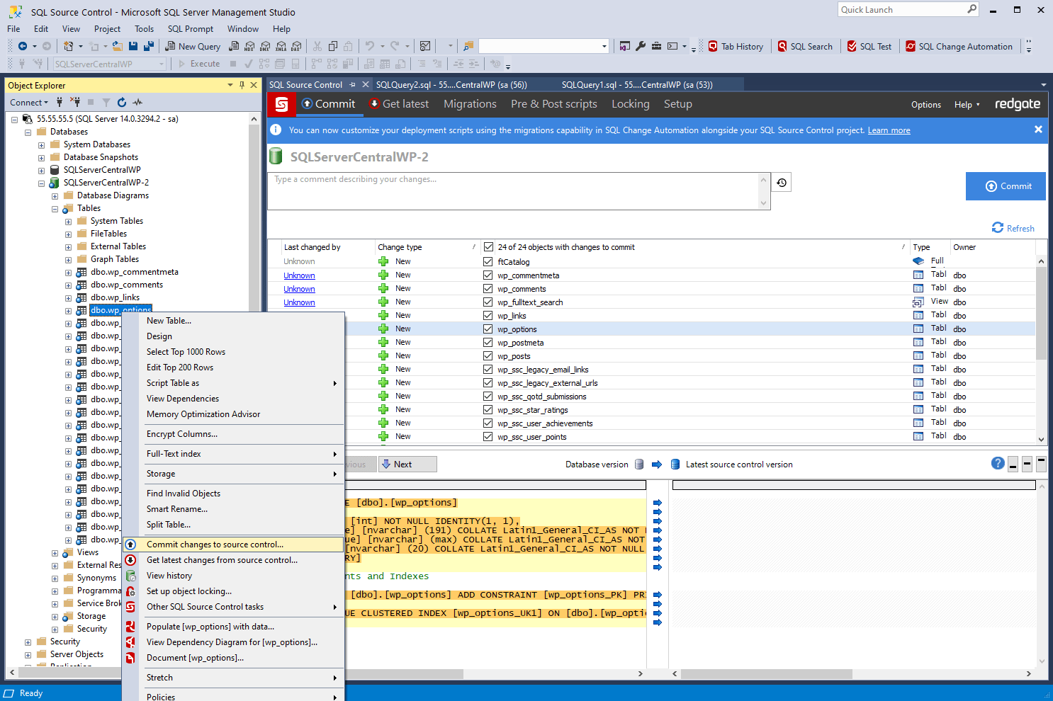 Sql Source Control Link Database To Tfs Svn Git Mercurial