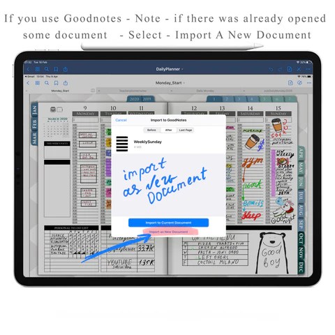 How To Install Or Import Digital Planner Into Goodnotes Ipad Planner