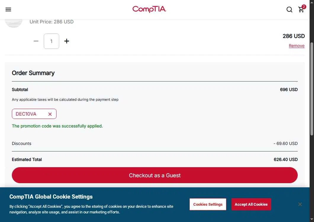 Comptia Promo Codes 10 Off 2 Verified Jan 2026
