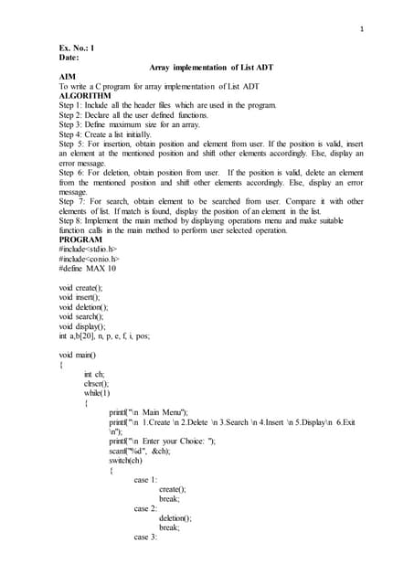 01 List Using Array Docx