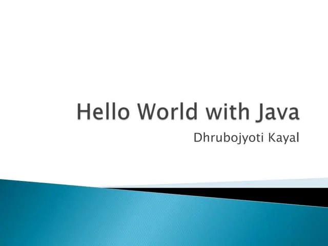 03 Hello World With Java Ppt
