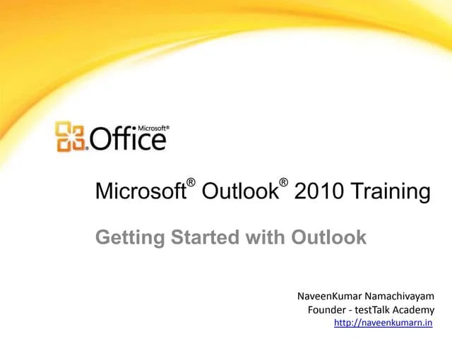 Outlook Training Slides Pptx