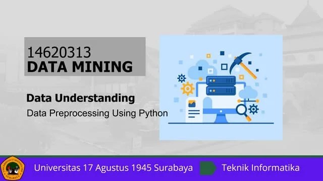 13 Data Preprocessing In Python Pptx 1 Pdf