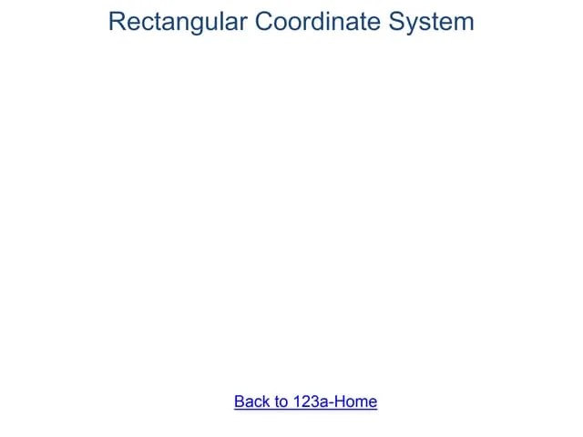 3 1 Rectangular Coordinate System Pptx