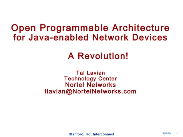 Programmable Network Devices Ppt