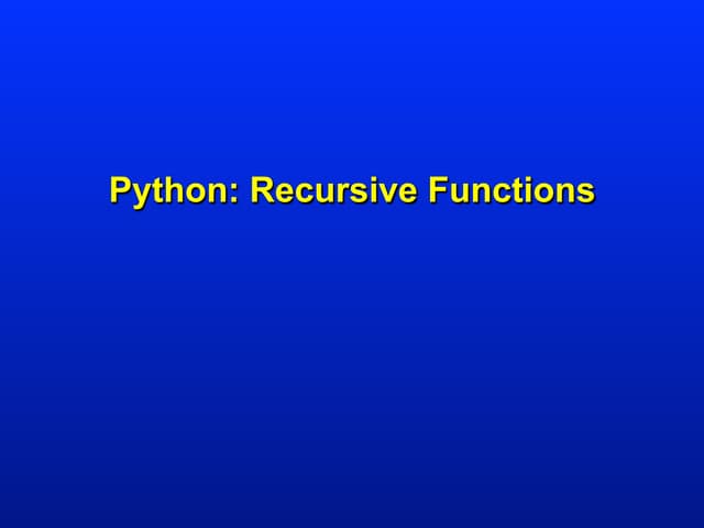 6 Python Recursion Pdf