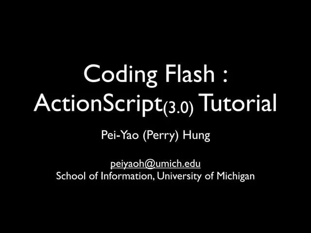 Coding Flash Actionscript 3 0 Tutorial Key