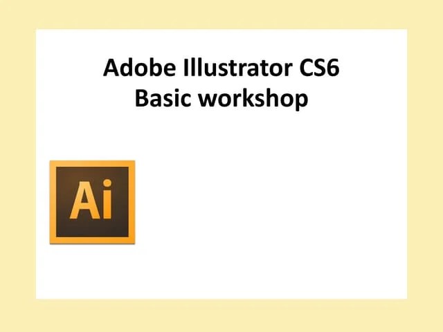 Adobe Illustrator Cs6 Basic Workshop Pdf
