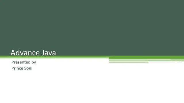 Advance Java1 1 Pptx