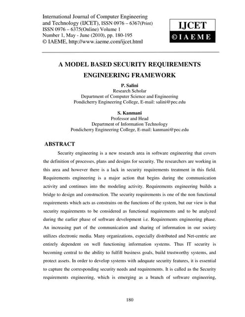 Development Of A Model Of Cyber Security Management For Automated