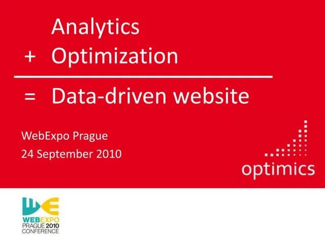 Analytics Optimization Data Driven Website Pptx