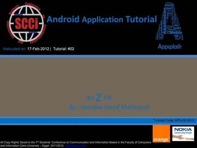 Android Hello World Application Tutorial 1 Pptx