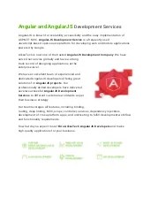 Angular And Angularjs Development Services Pdf
