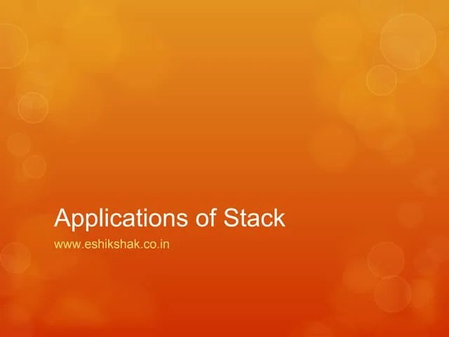 Applications Of Stack Pdf