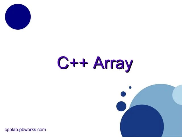 Data Structures And Algorithms Arrays Pptx