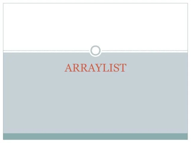 Array Vs Array List Pptx