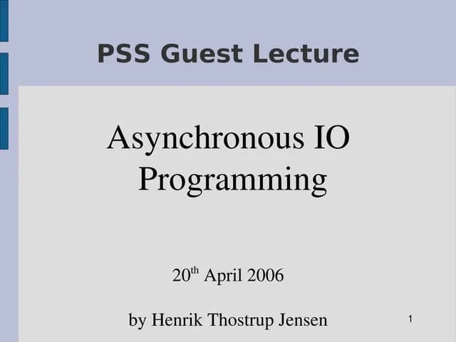 Asynchronous Io Programming Pdf
