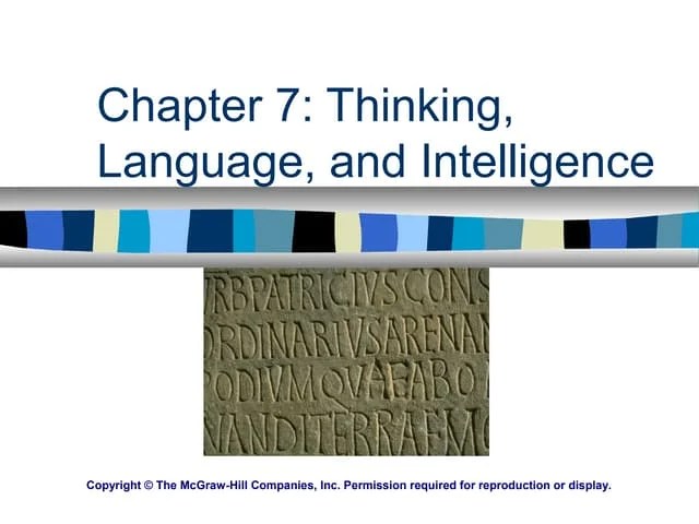 Thinking Intelligence Language Pptx