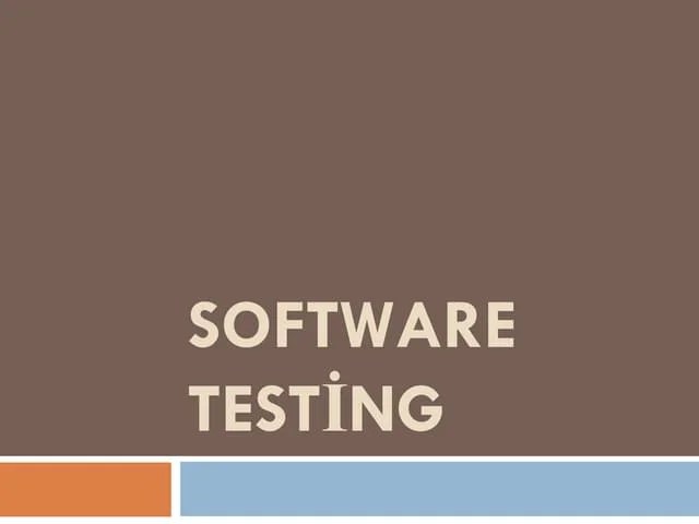 Basic Software Testing Concepts Ppt