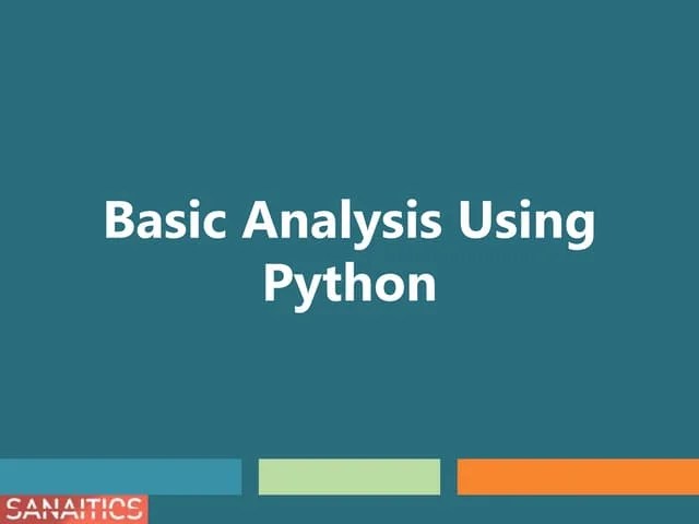 Basic Analysis Using Python Pptx