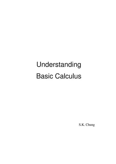 Basic Calculus Pdf
