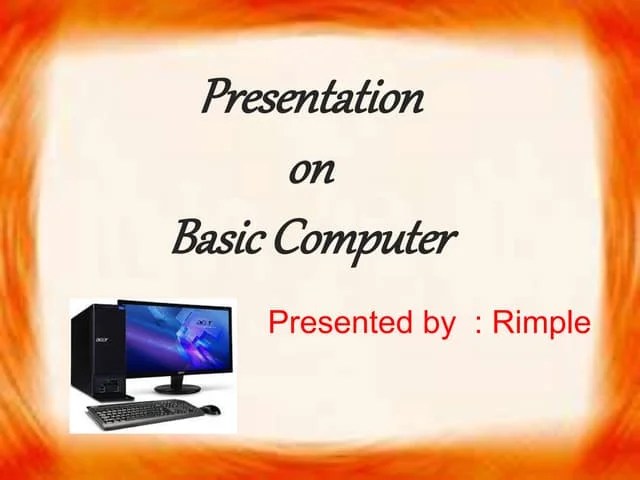 Basic Computer Knowledge In Kannada Pptx