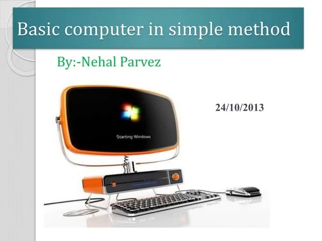 Computer Basic For Kids Ppsx