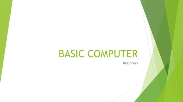 Basic Computer Tutorial Pptx