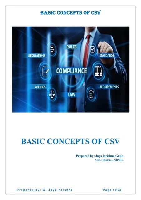 Csv Computer System Validation Pdf