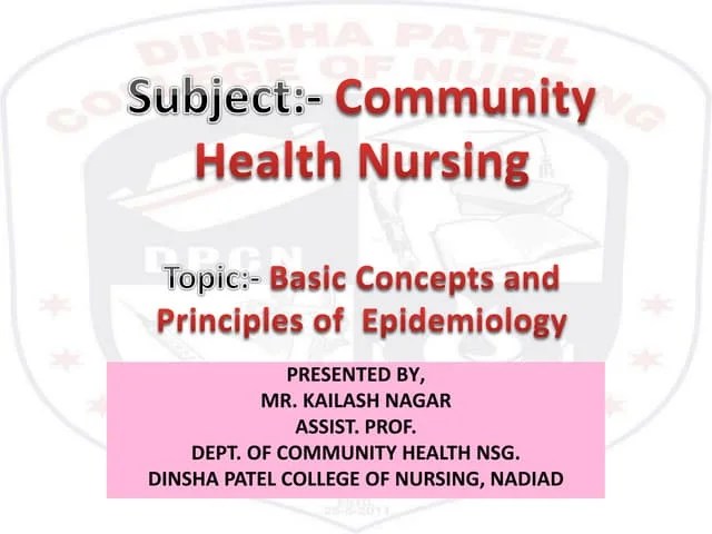 Basic Concepts Of Epidemiology Ppsx