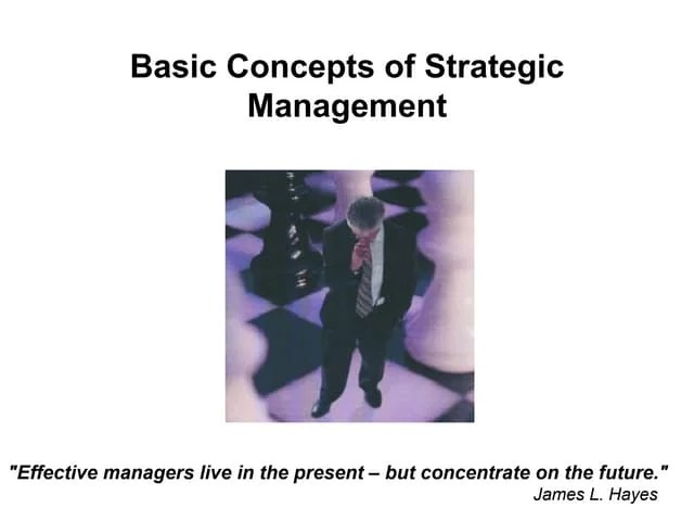 Basic Concepts Of Strategic Management Ppt