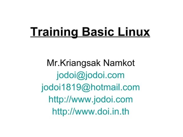 Basic Linux Ppt