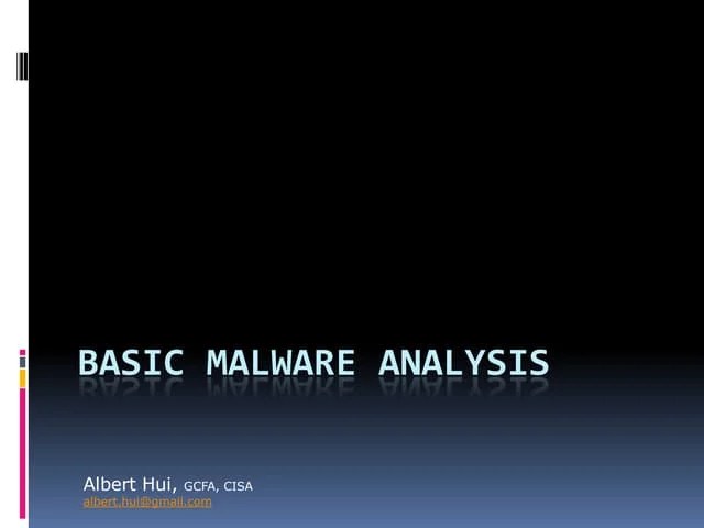Basic Malware Analysis Pptx