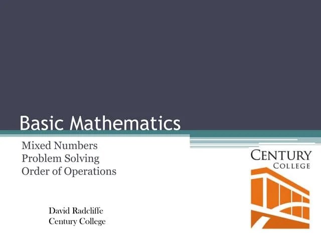 Basic Operations In Mathematics Ppt