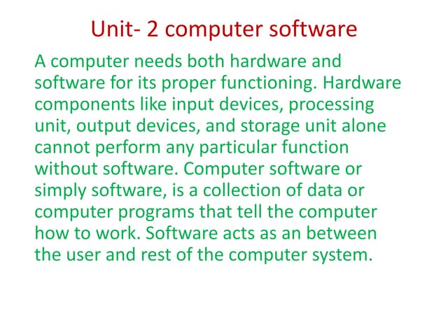 Software 4 Ppt Operating Systems Computer Software And Applications