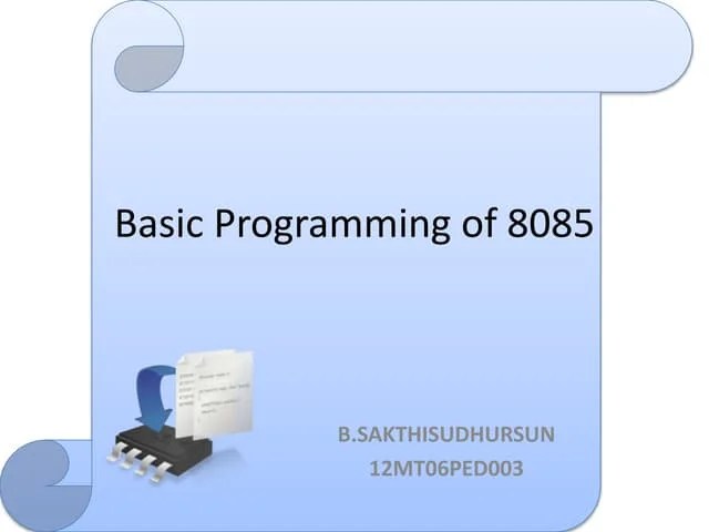 8085 Assembly Programming Pptx