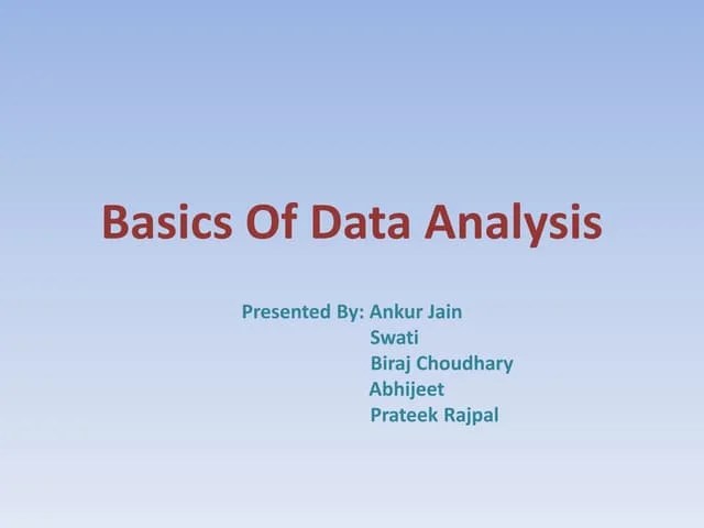 Introduction To Data Analysis Course Notes Pdf