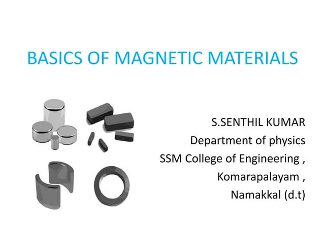 Magnetic Properties Of Materials Physics Pptx