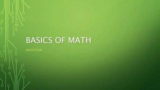 Basics Of Math Pptx