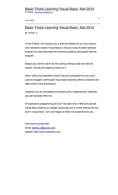 Beginning Visual Basic 2015 Pdf